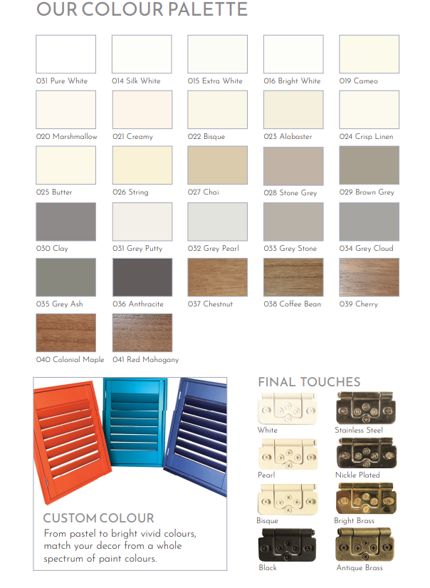 Design Options | Sharp Shutters